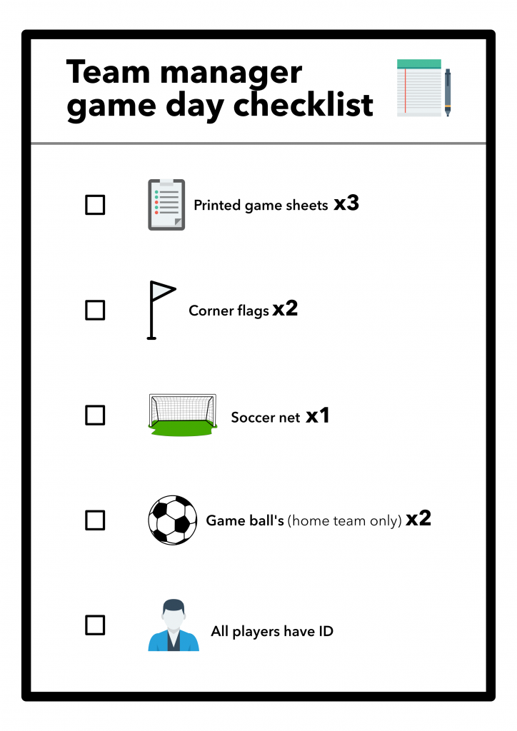 Game day checklist - OCSL - Ottawa Carleton Soccer League